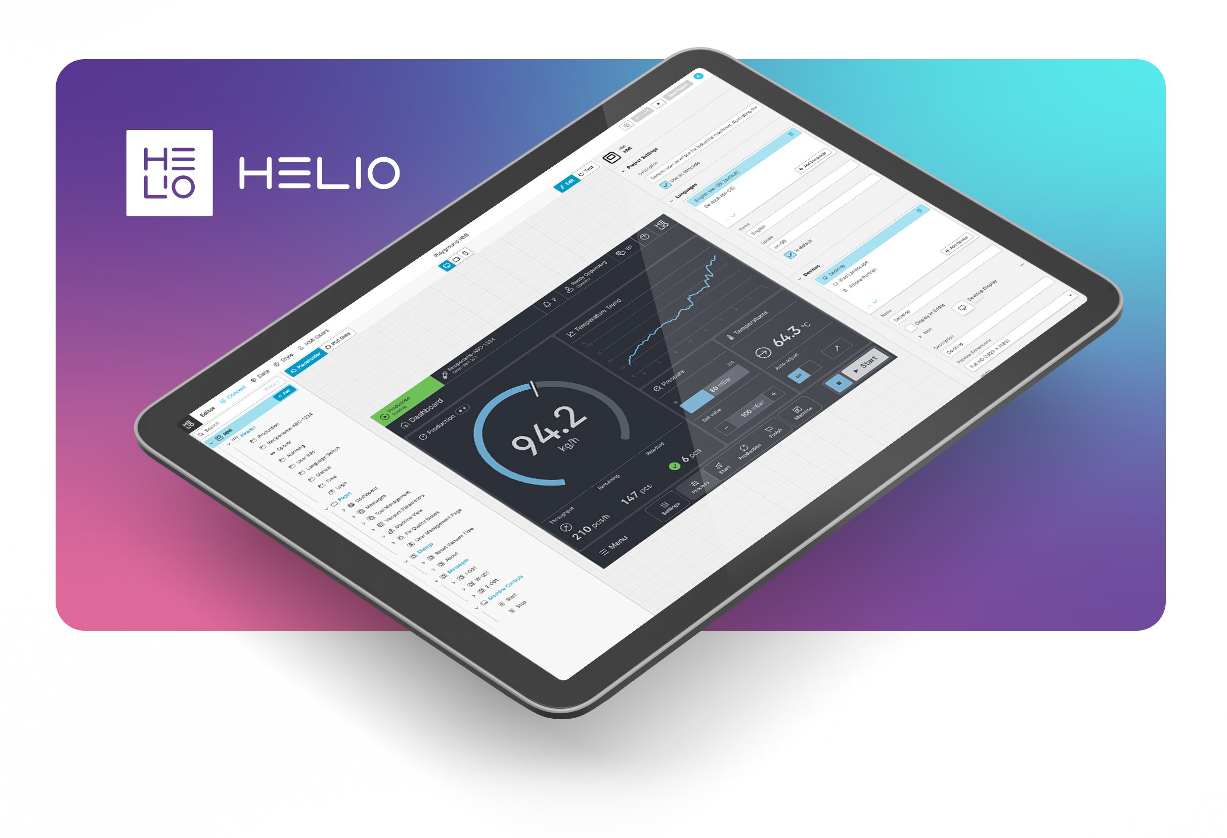 Helio: il sistema di gestione HMI no-code che ottimizza le interfacce uomo-macchina